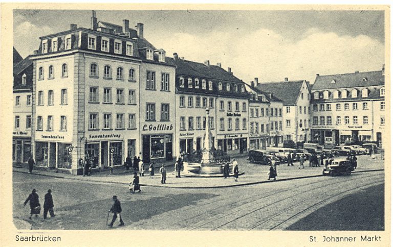 Saarbrücken, St. Johanner Markt, um 1920/30 – Ansichtskarten & Briefmarken